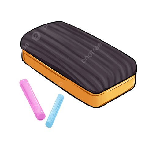 분필 지우개 Png 칠판 분필 색연필 지우개 편지지 Png