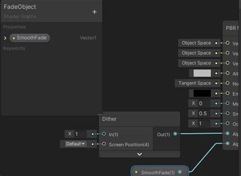Smooth Fade By Shader Graph Unity3d