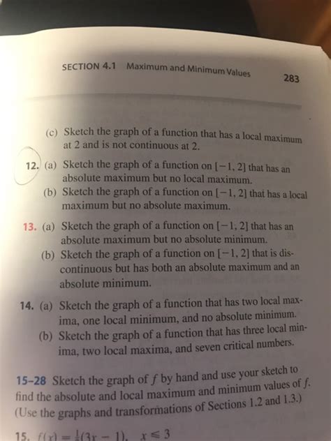 solved section 4 1 maximum and minimum values 283 c sketch