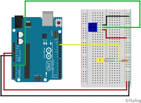 Arduino Uno Fritzing Potentiometer Arduino Arduino Projects Simple