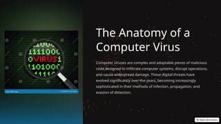 ANATOMY OF A COMPUTER VIRUS Pptx Operating Systems Computer Software And Applications