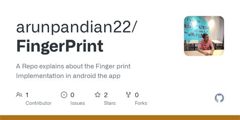 GitHub Arunpandian FingerPrint A Repo Explains About The Finger Print Implementation In