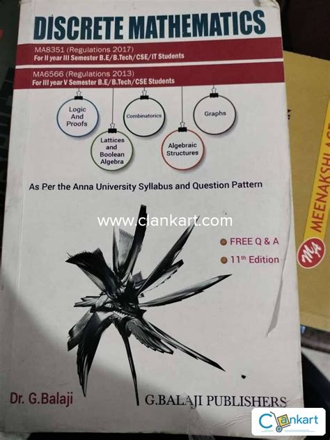 Buy Discrete Mathematics Book In Excellent Condition At Clankart