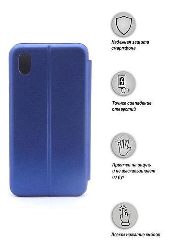 Чехол-книжка Honor 8s Синий цвет \ чехол-книга huawei honor 8s ...