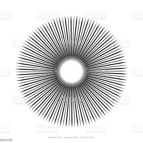 기하학적 인 손으로 그린 일광욕 태양 광선 선의 형태로 광선으로 빛나는 별 선형 햇빛 파동 여름과 일몰 일출과 방사형 불꽃 놀이 상징 빈티지 스타일 벡터 스톡 일러스트레이션