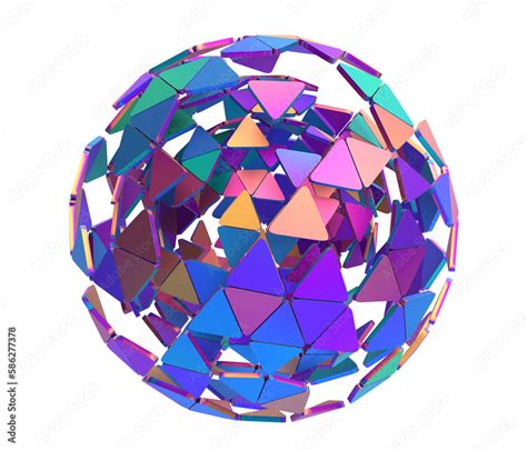 Abstract Colorful Sphere 3d Render Stock Illustration Adobe Stock