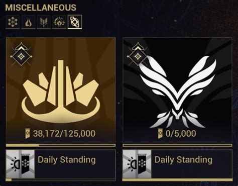 Bug Ui Doesnt Display Daily Standing Anymore Rwarframe