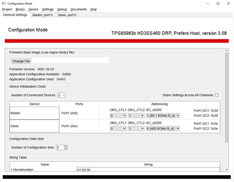 TPS65983B Datasheet En Config Tool Bugs Interface Forum Interface TI E2E Support Forums
