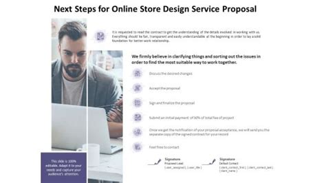 Next Steps For Online Store Design Service Proposal Ppt Powerpoint Presentation Infographic