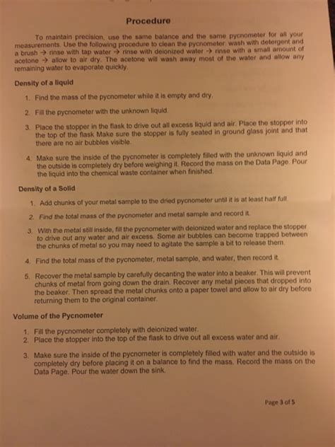Solved Density Of Liquids And Solids Introduction Density Is Chegg Com