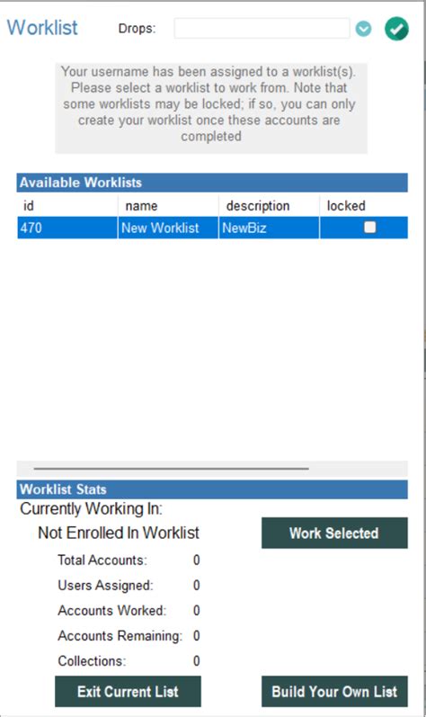 Open Worklist View Open Worklist View