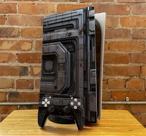 Spaceship Metal Texture Playstation 5 Decal Tenstickers Spaceship Metal Texture Playstation 5 Decal Tenstickers