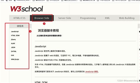 如何通过w3school学习js如何使用w3school的js参考手册w3school手册 Csdn博客