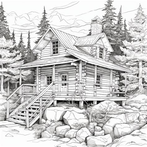 Cabin In The Woods Coloring Pages Printable Downloadable Coloring