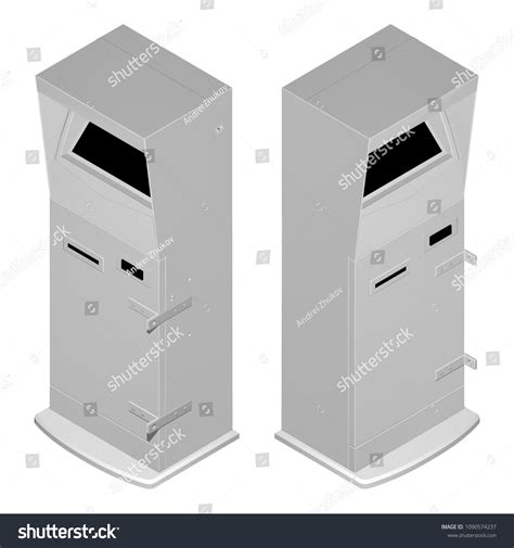 Pos Terminal Touchscreen Orthogonal Projection Outdoor Stock Vector Royalty Free 1090574237