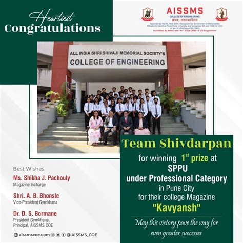 Anisha Bhandare On Linkedin Was A Great Experience Aissms College Of Engineering