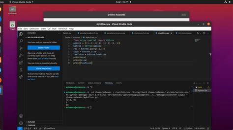 Python Code For Kd Tree Using Scipy Library Displayed Output In The
