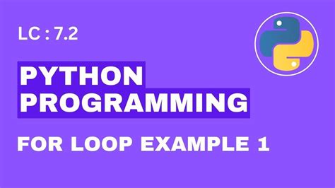 L 72 For Loop Example 1 Python For Beginners In Bangla Youtube