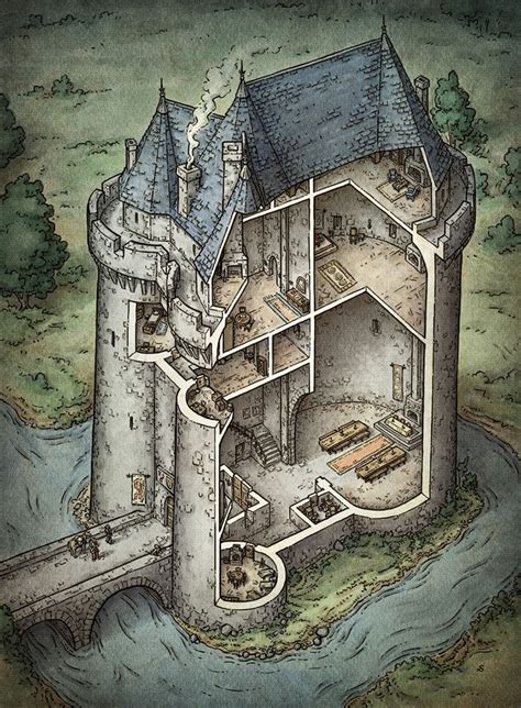 A Cutaway Architectural Illustration Created For The Fantasy