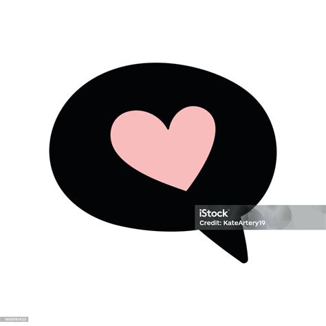 하얀 배경에 고립된 귀여운 사랑의 메시지 손으로 그린 벡터 그림은 메시지 버블입니다 사랑의 개념 러브 노트에 대한 스톡 벡터 아트 및 기타 이미지 Istock