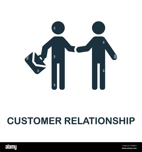 Customer Relationship Icon Monochrome Sign From Customer Relationship Collection Creative