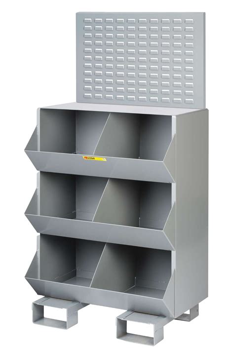 Stationary Storage Bins With Louvered Panel 15 X 32 4 Per Level 12 Total