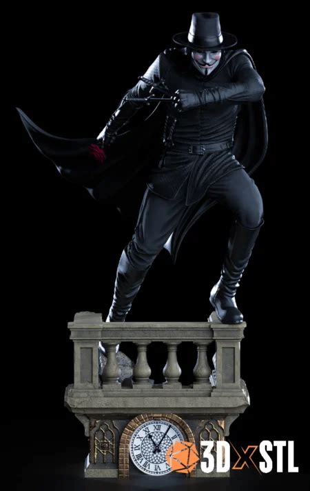 V For Vendetta Stl Epic 3d Model 3dxstl