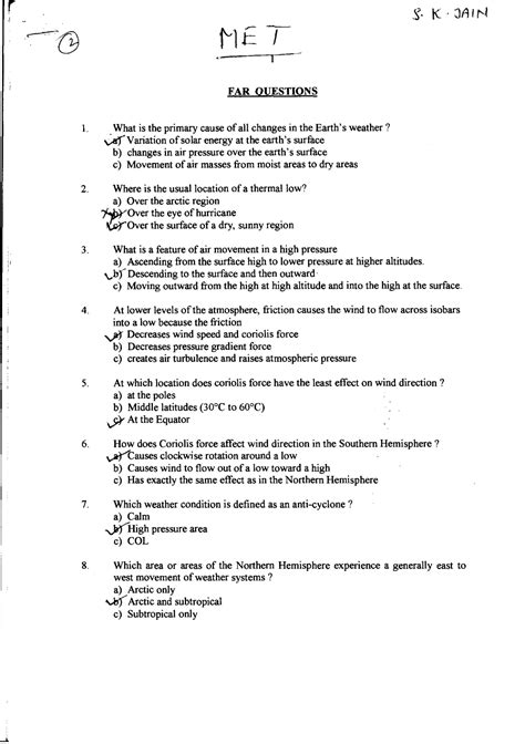 Meteorology Question Bank Atpl Stuvia
