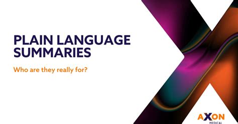 Plain Language Summaries—who Are They Really For Axon