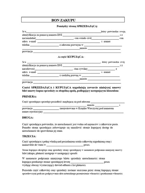 Umowa Sprzedaży Nieruchomości Pdf