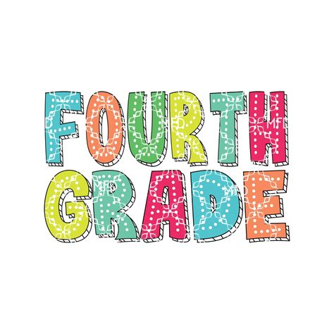 Fourth Grade Teacher Png Fourth Grade Student Digital Download Fourth