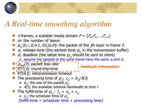 ppt real time smoothing for network adaptive video streaming