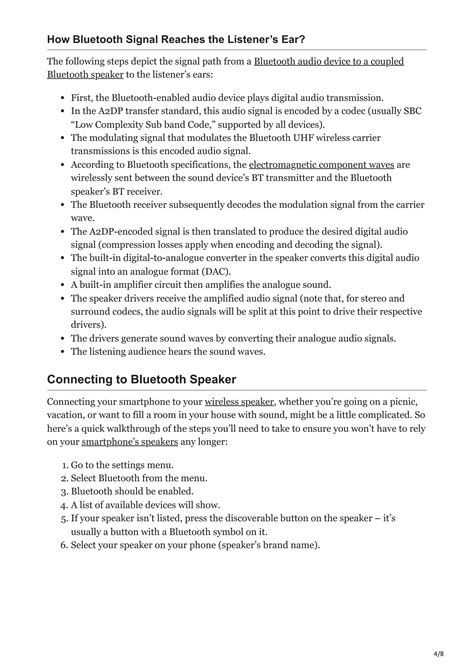How Do Bluetooth Speakers Work Connect Windows amp Mac | PDF