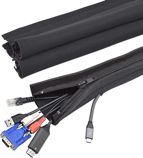 Yosh Cable Tidy Management Sleeve Large Capacity With Easy To Use