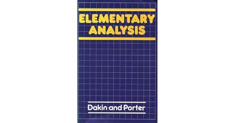 Elementary Analysis By A Dakin