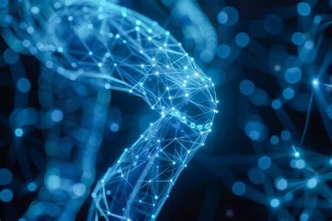 Premium Photo Futuristic Digital Network Connection Lines And Nodes Blue Abstract Technology