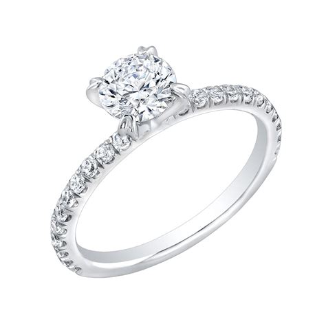 18k White Gold Diamond Engagement Ring Ring Collections Diamonds