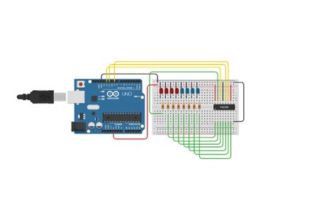 Circuit Design Arduino Macros Serial To Parallel Shift Register 74hc595 Tinkercad