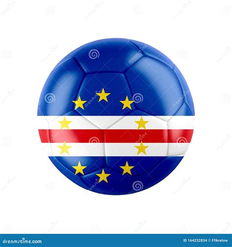 Soccer Football Ball With Flag Of Cape Verde Stock Illustration