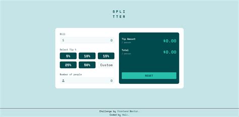 GitHub Halivert Tip Calculator App Tip Calculator App Practice From Frontend Mentor