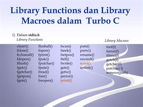 Library Functions