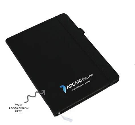 Personalized Logo Printed A5 Classic Black Corporate Diary Notebook