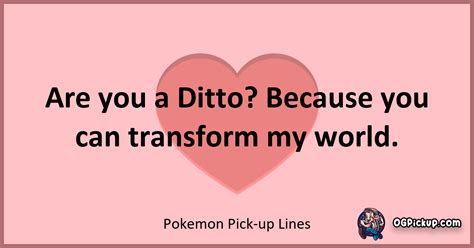 Pokemon Pick Up Lines For Girls