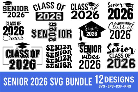 Senior 2026 Svg Bundle Class Of 2026 Graphic By Design Store01 · Creative Fabrica