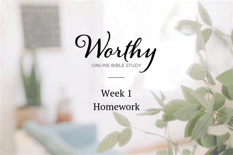 Week Homework