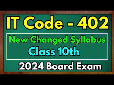 Class 10 Information Technology Syllabus 2023-24 | Deleted Syllabus IT ...
