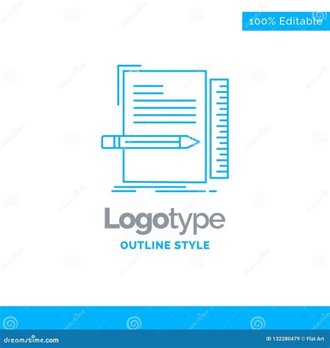 Blue Logo Design For Code Coding File Programming Script Bu Stock