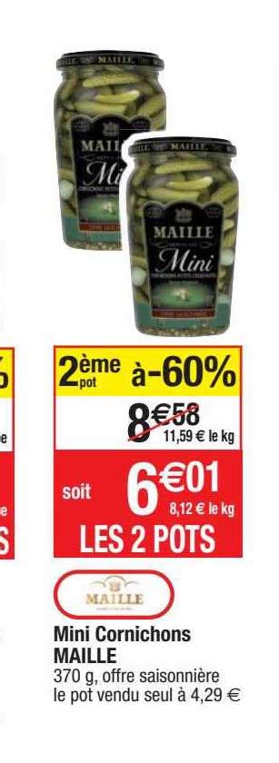 Promo Mini Cornichons Maille Chez Cora Icatalogue Fr