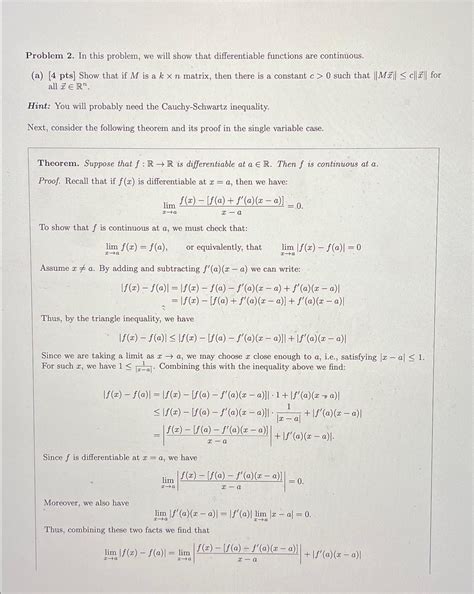 Solved Problem 2 In This Problem We Will Show That Chegg Com
