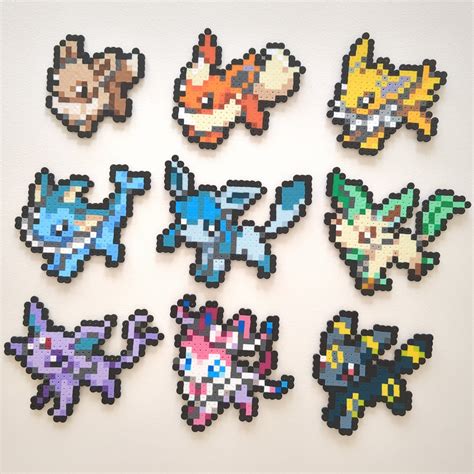Pokemon Eevee Evolutions Pixel Art